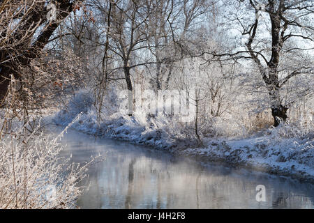 The Brenz river near Herbrechtingen, Germany in winter Stock Photo - Alamy