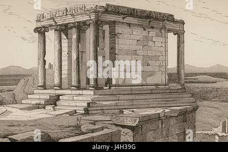 'Tempel der Nike Apteros' by Adolf Boetticher (1888) is a painting ...
