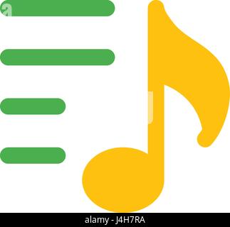 Music playlist, illustration, vector, on a white background Stock ...