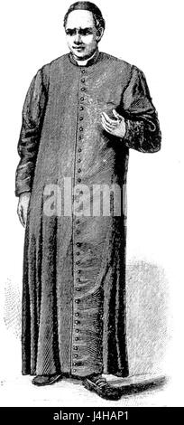 The cassock, a traditional garment worn by clergy, is represented in ...