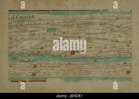 Tabula Peutingeriana, Roman Empire Road Map Stock Photo - Alamy