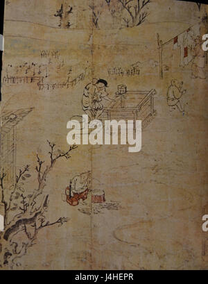 The 'Saigyo Monogatari Emaki' is a Japanese illustrated handscroll ...