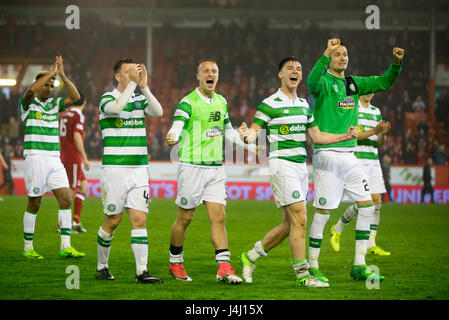 Celtic's Kieran Tierney at the final whistle after the William Hill ...