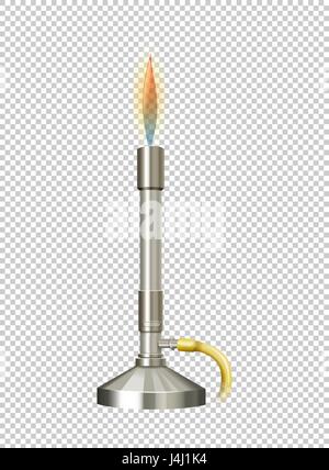 Lab burner with flame Stock Vector Image & Art - Alamy