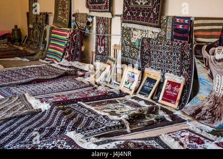 Carpets shop and workshop in Quba, Azerbaijan. Quba school of carpet ...
