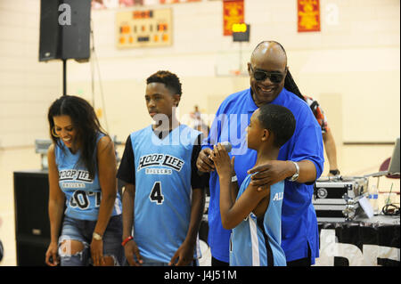 (L-R) Kai Millard Morris, Kailand Morris, Stevland Morris aka Stevie ...