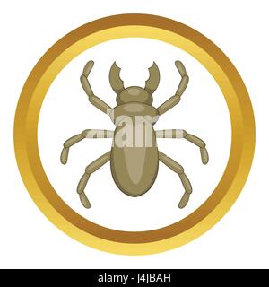 Beetle woodworm icon. Cartoon illustration of beetle woodworm vector ...