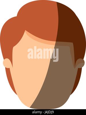 color image faceless front view man with hairstyle Stock Vector Image ...