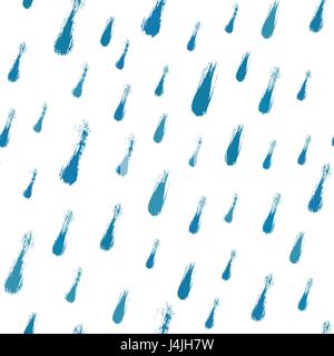Seamless RAIN pattern hand painted with ink brush strokes on white ...