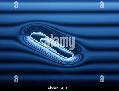Floating Paperclip. Paper clip floating on water courtesy of surface ...