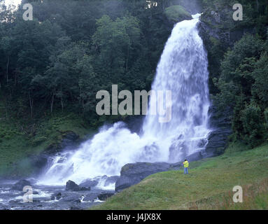 Steindalsfossen, waterfall, Norheimsund, Norway Stock Photo - Alamy