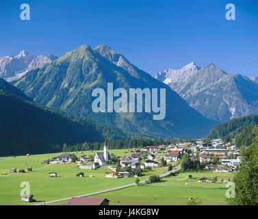 Austria, Tyrol, Lechtal, Elbigenalp, view, Lechtal Alps, place, local ...