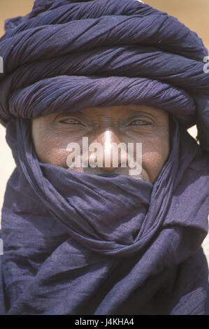 Burkina Faso, Gorom Gorom, Tuareg, turban, veils, portrait no model ...