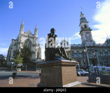 St Paul's Cathedral and The Dunedin Town Hall Dunedin New Zealand Stock ...