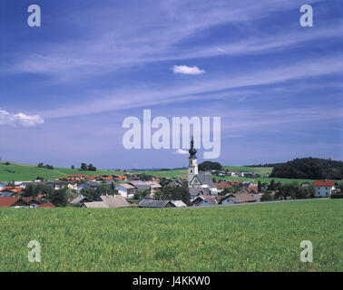 Austria, Salzburg country, level region, Obertrumersee, Seeham, local ...