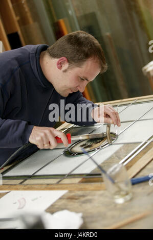Garage, glazier, work, lead glazing glasswork, champion's company, art ...