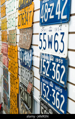 Canadian vehicle number plates Stock Photo - Alamy