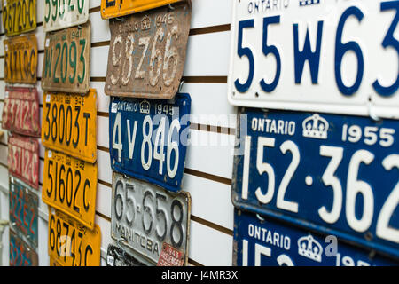 Canadian vehicle number plates Stock Photo - Alamy
