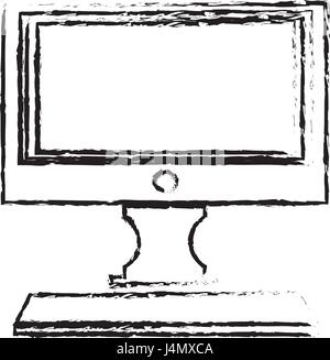 computer conitor icon. pc desktop display symbol Stock Vector Image ...