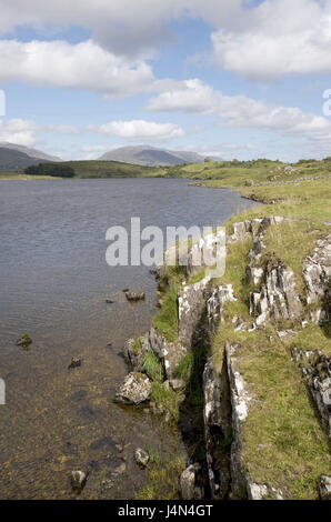 Connemara mountains scenery, national park in the west of Ireland Stock ...