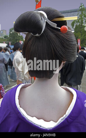 Hairstyle of Geisha Stock Photo - Alamy