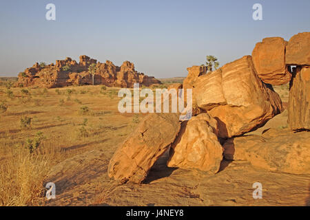 West Africa, Mali, Sahel, Dogonland, bile formation, sandstone rock ...