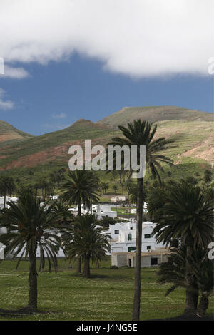 Spain, Lanzarote, Haria, local view Stock Photo - Alamy