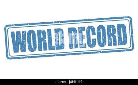 World record sign or stamp on white background, vector illustration ...