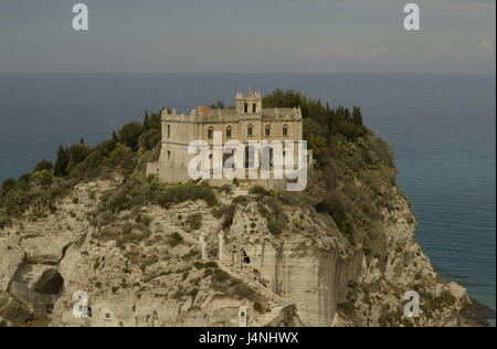 The Church Santa Maria dell Isola in Tropea in Calabria, Italy, Europe ...