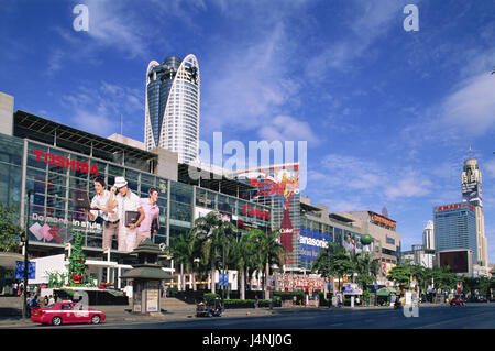 Bangkok Central World, shopping mall, interior view, lifts and ...