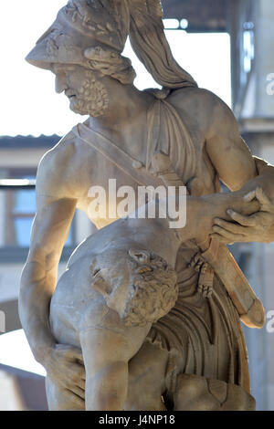 Sculpture of Menelaus holding Patroclus in the open air sculpture ...