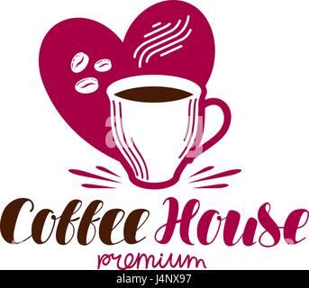 Coffee icon, breakfast drink cafe, cappuccino, hot simple isolated ...