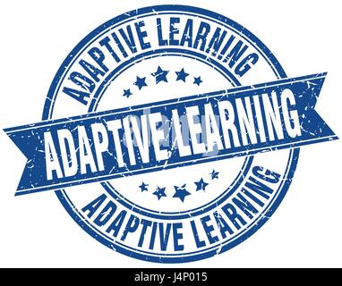 adaptive learning stamp. round band sign set. ribbon label Stock Vector ...