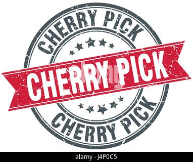cherry pick ribbon. cherry pick grunge band sign. cherry pick banner ...