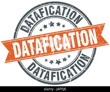 datafication round grunge ribbon stamp Stock Vector Image & Art - Alamy