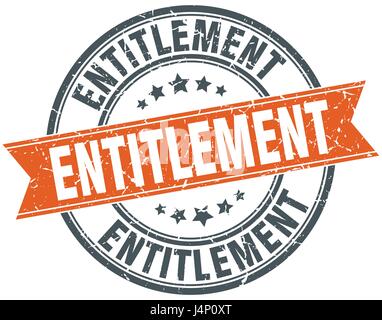 entitlement round grunge ribbon stamp Stock Vector Image & Art - Alamy