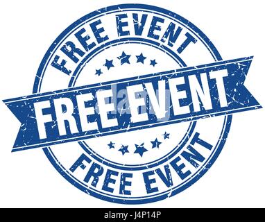 free event ribbon. free event grunge band sign. free event banner Stock ...