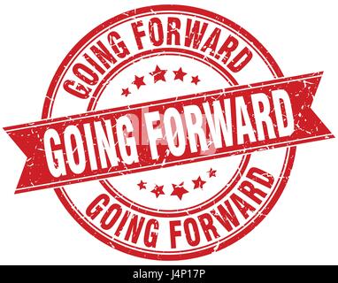 going forward round grunge ribbon stamp Stock Vector Image & Art - Alamy