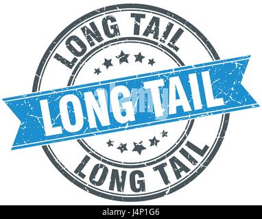 long tail ribbon. long tail grunge band sign. long tail banner Stock ...