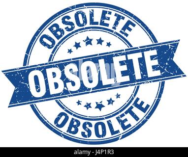 obsolete stamp. obsolete round ribbon sticker. label Stock Vector Image ...
