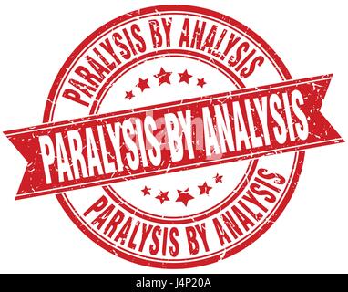 paralysis by analysis stamp. round band sign set. ribbon label Stock ...