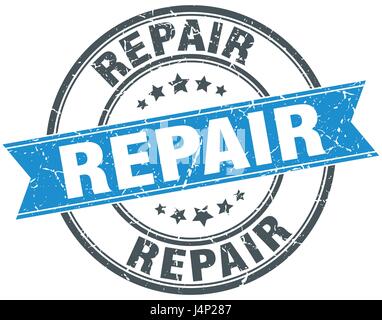 repair round grunge ribbon stamp Stock Vector Image & Art - Alamy