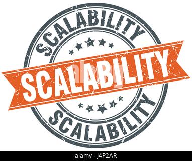 scalability round grunge ribbon stamp Stock Vector Image & Art - Alamy