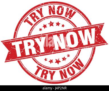 try now ribbon. try now grunge band sign. try now banner Stock Vector ...