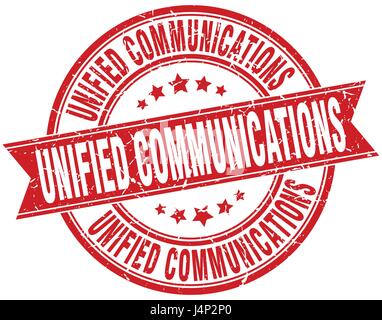 unified communications ribbon. unified communications grunge band sign ...