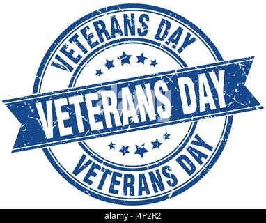 veterans day round grunge ribbon stamp Stock Vector Image & Art - Alamy