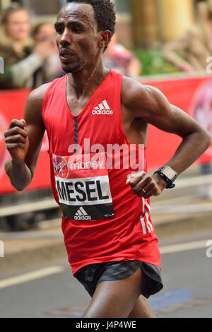 Amanuel MESEL, Virgin Money London Marathon 2014, The Highway, London ...