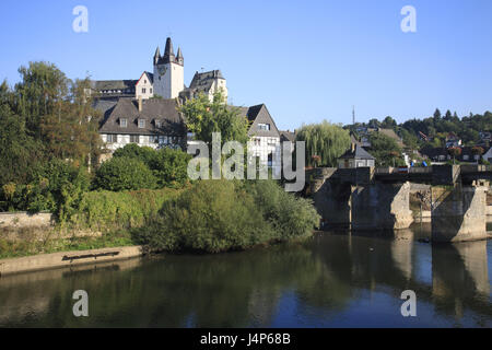 Nassau castle, Nassau, Lahn, Westerwald, Rhineland-Palatinate Stock ...