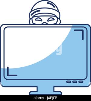 Hacker with computer avatar character Stock Vector Image & Art - Alamy