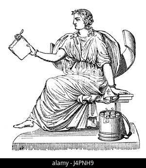 Clio, the muse of history in Greek mythology, is depicted in this ...